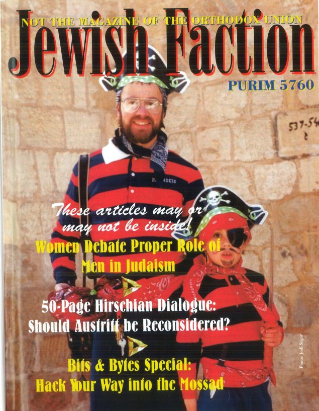 "Jewish Faction" Purim Magazine - Jewish Action